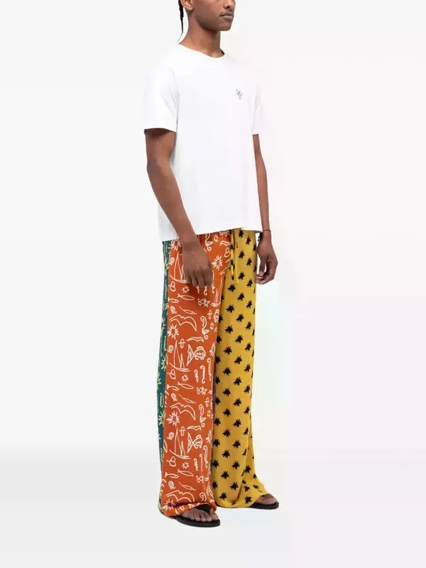 DONDE ESTEBAN Colour-block Printed Trousers