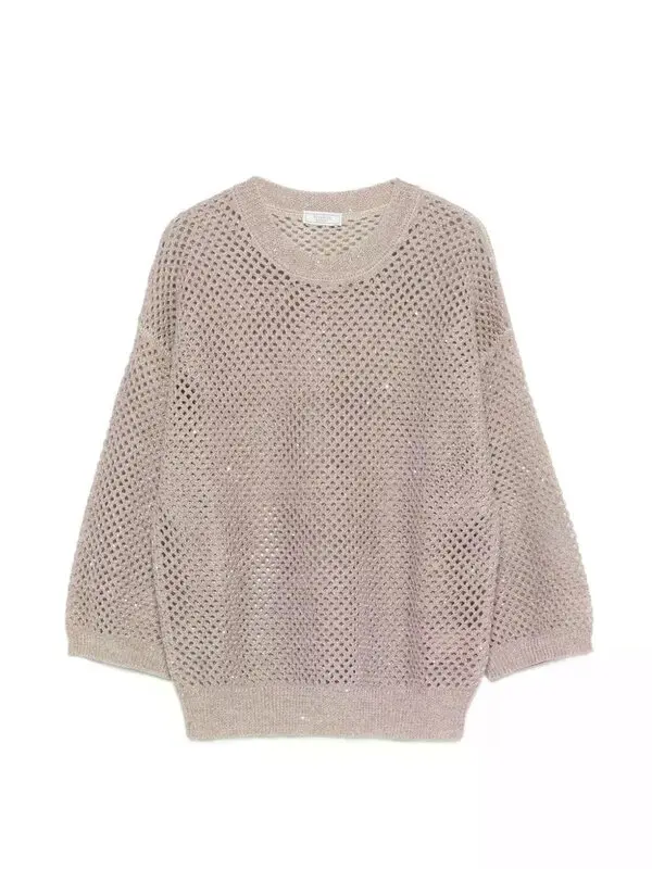 Peserico Open-knit Sweater - Neutrals