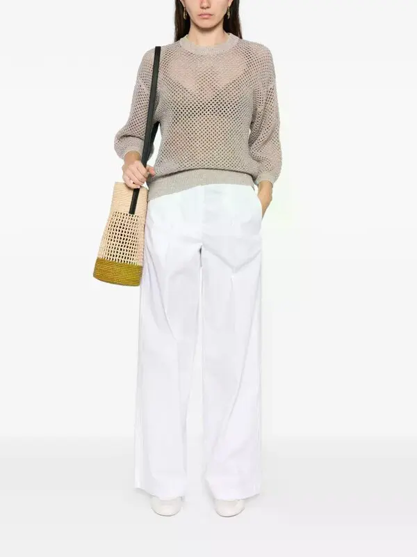 Peserico Open-knit Sweater - Neutrals