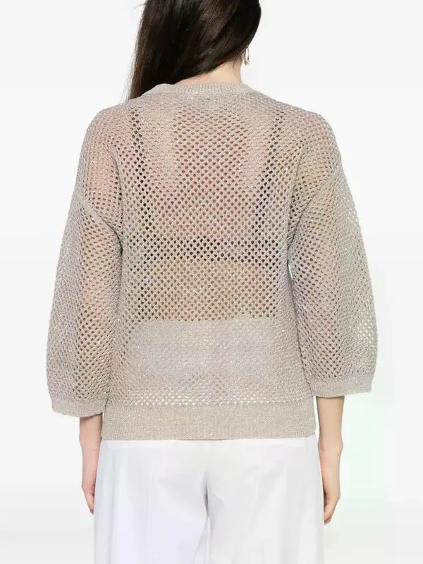 Peserico Open-knit Sweater - Neutrals
