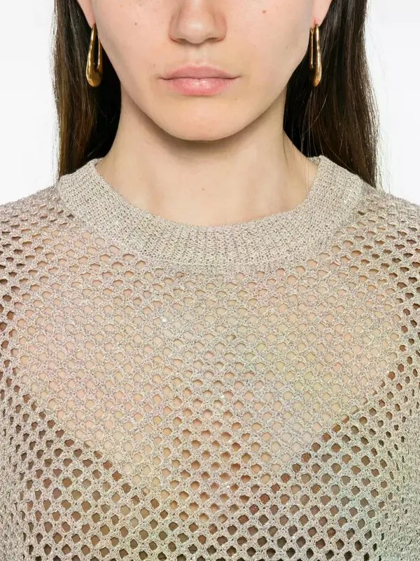 Peserico Open-knit Sweater - Neutrals