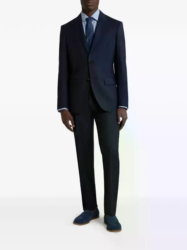 Etro Single-breasted Striped Wool Suit