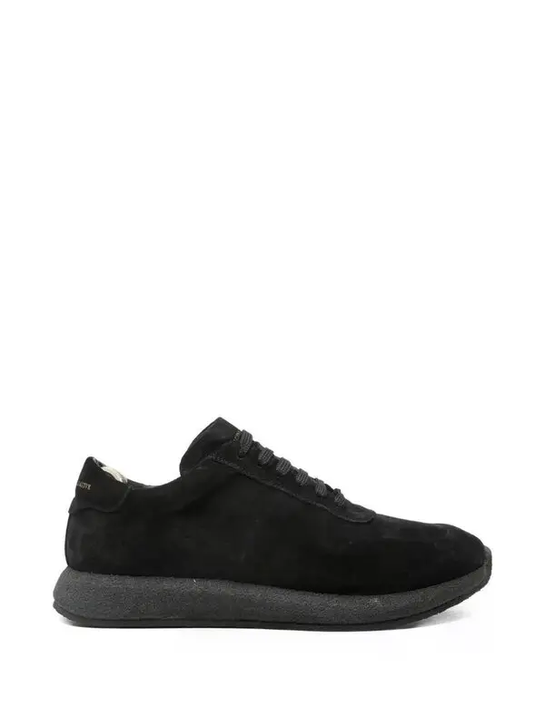 Officine Creative Lace-up Suede Sneakers - Black