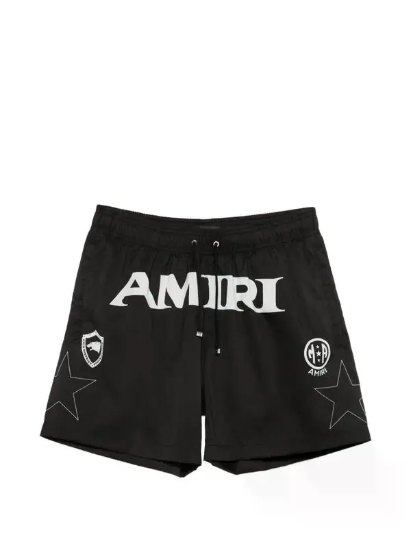 Amiri Logo-print Swim Shorts - Black