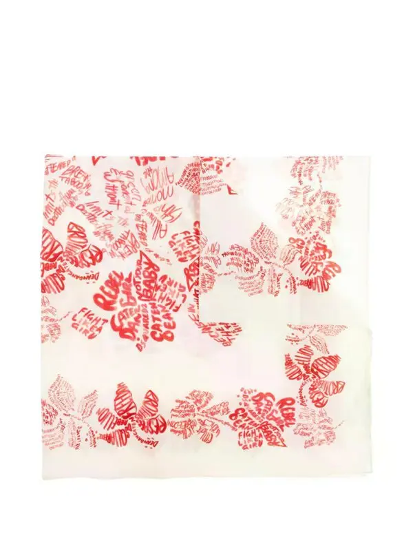 Dsquared2 Lettering-print Scarf - White