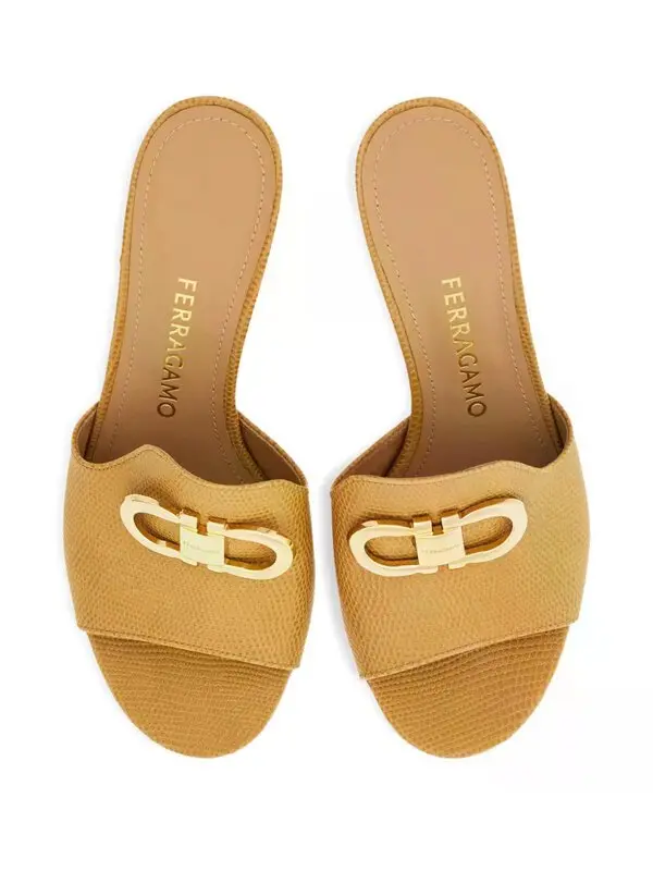 FERRAGAMO Gancini-buckle Mules With Block Heel