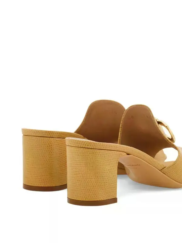 FERRAGAMO Gancini-buckle Mules With Block Heel
