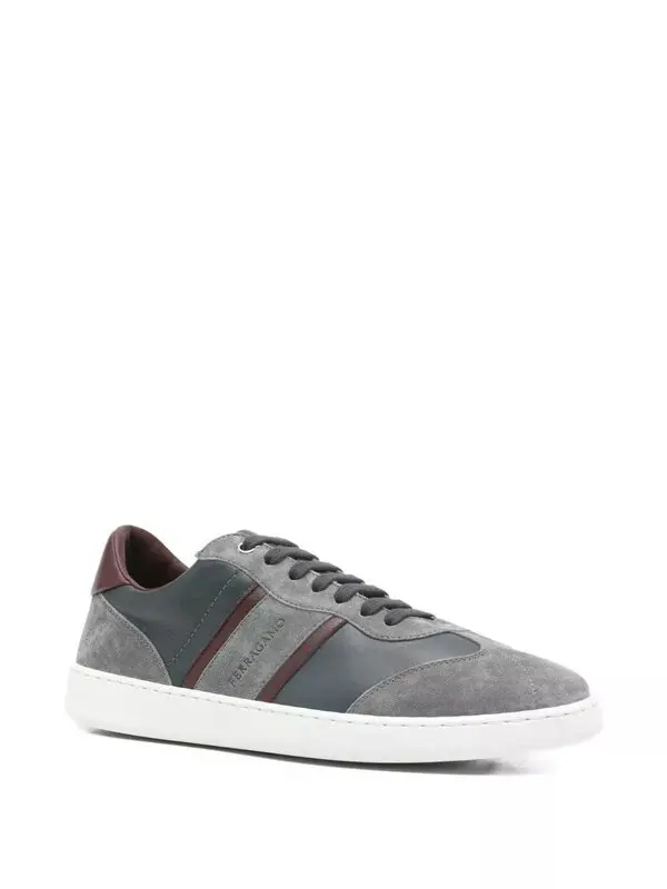 FERRAGAMO Achille 1 Striped Low-top Sneakers