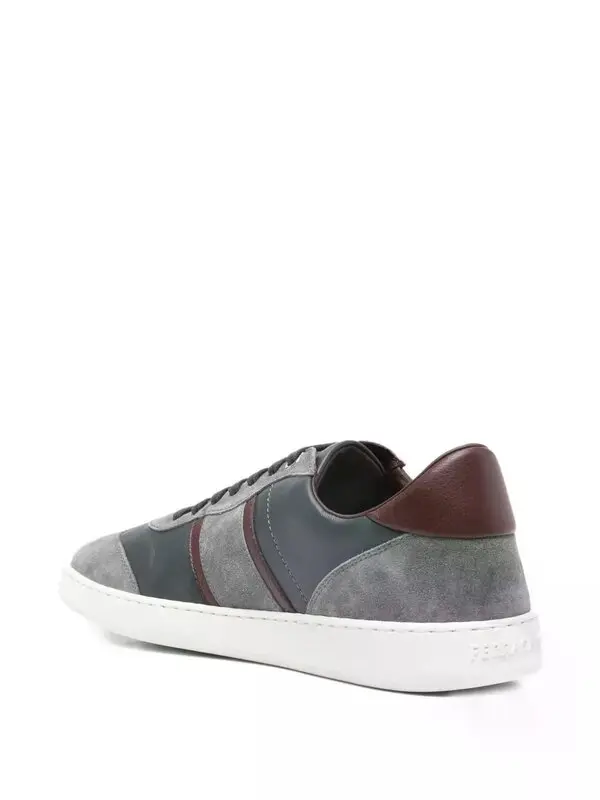 FERRAGAMO Achille 1 Striped Low-top Sneakers