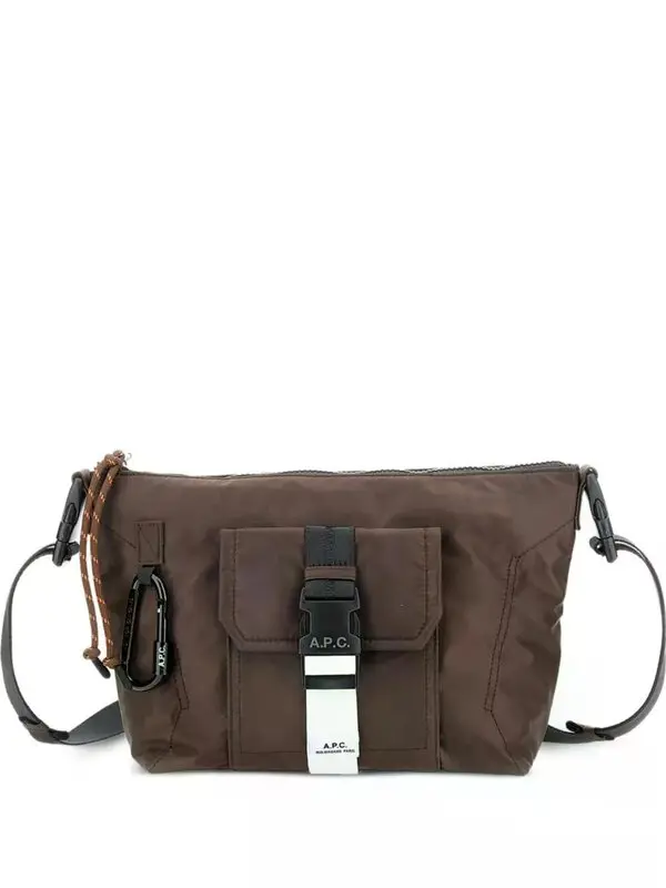 A.p.c. Front Pocket Carabiner Shoulder Bag - Brown