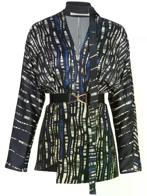 Silvia Tcherassi Torni Abstract-pattern Silk Blazer