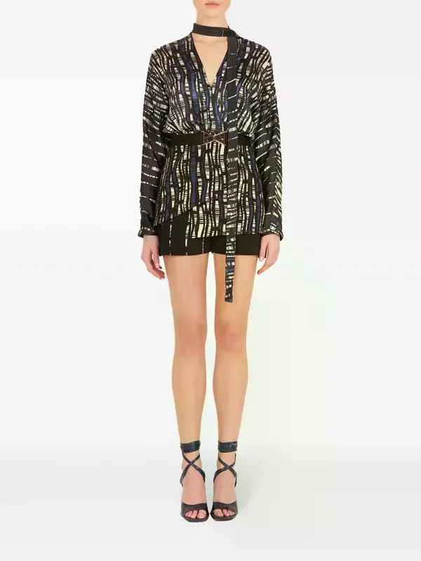 Silvia Tcherassi Torni Abstract-pattern Silk Blazer