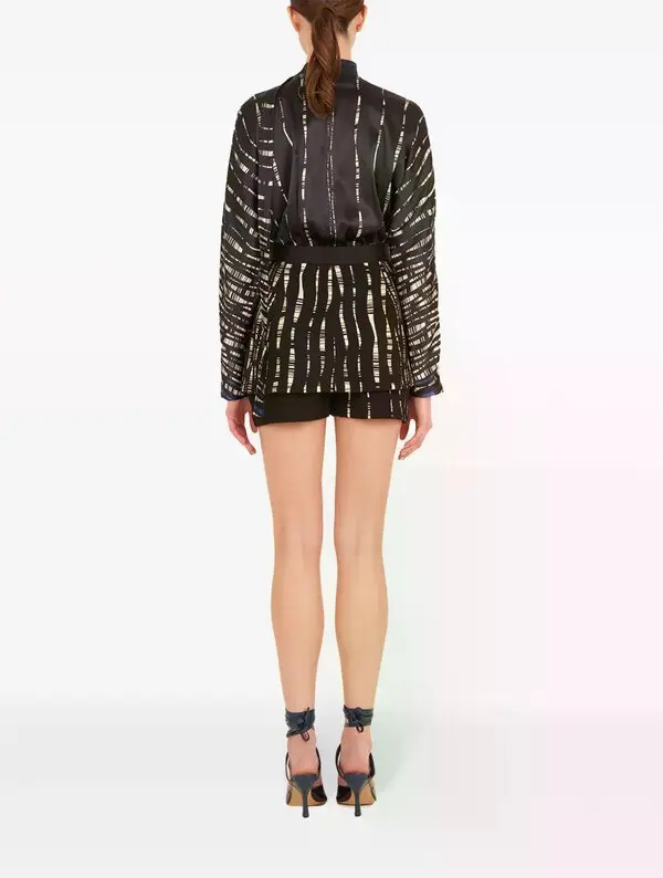 Silvia Tcherassi Torni Abstract-pattern Silk Blazer
