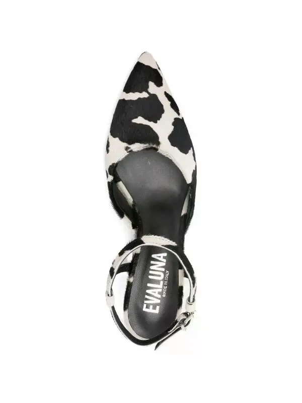 EVALUNA Animal-print Ankle-strap Pumps