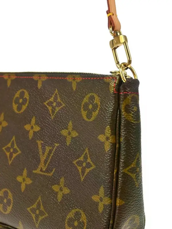 LOUIS VUITTON 2004 Monogram Cherry Pochette Handbag - Brown