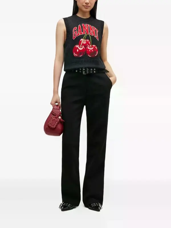 GANNI Cherry-detail Vest