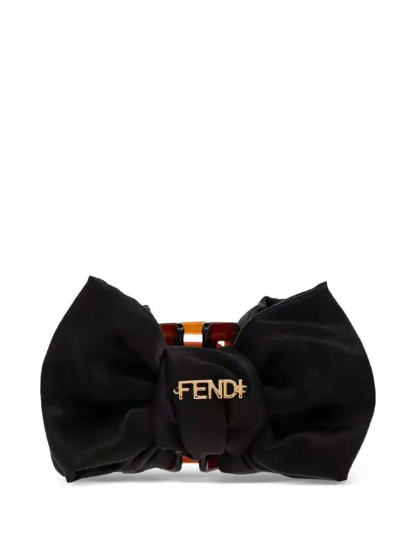Fendi Bow-embellishment Hair Clip - Black