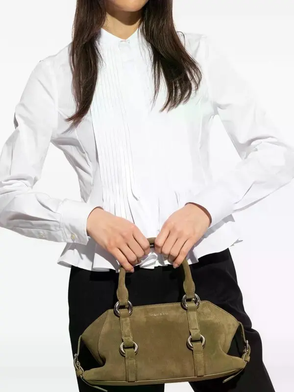Alexander McQueen Suede Ring-detail Tote Bag - Green