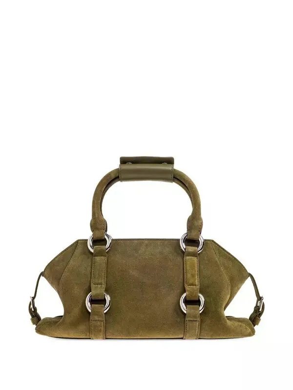 Alexander McQueen Suede Ring-detail Tote Bag - Green