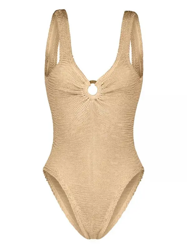 PARAMIDONNA Romana Ring-detail One-piece Swimsuit - Neutrals