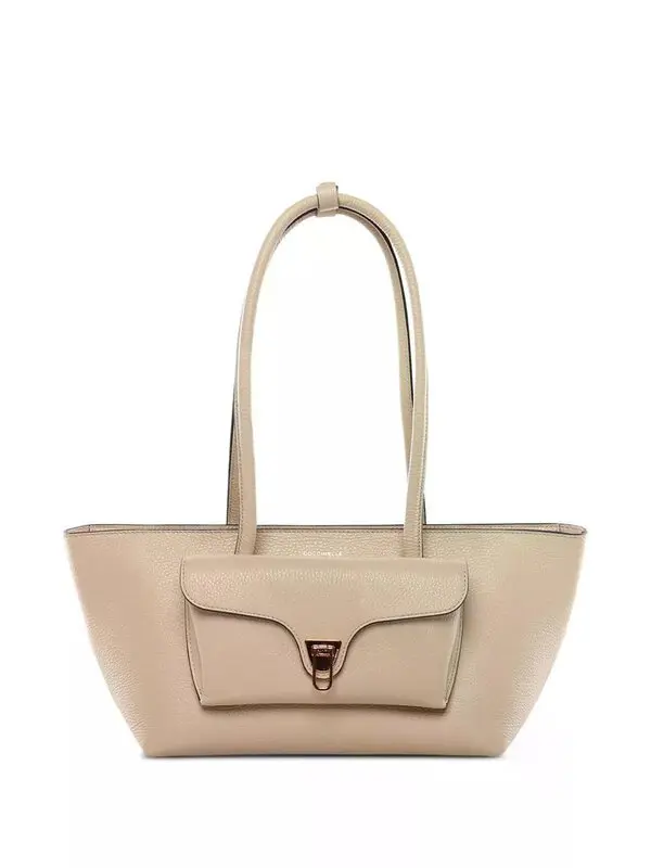 COCCINELLE External-pocket Leather Tote Bag - Neutrals