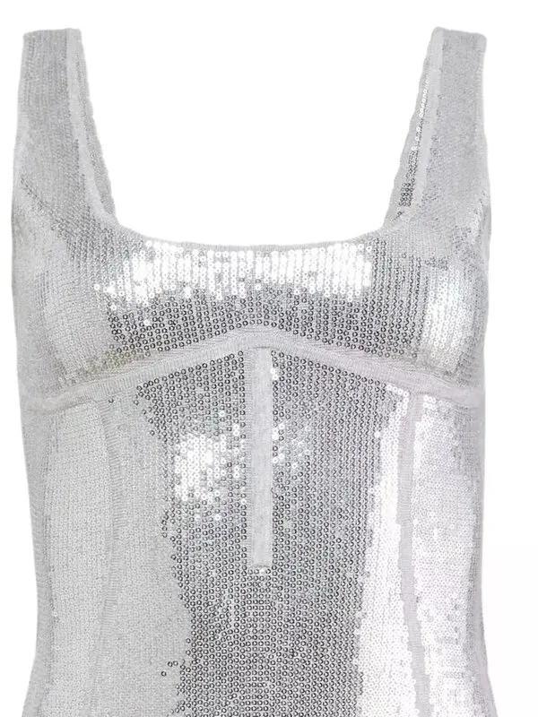 FLEUR DU MAL Sequin Knit Bodycon Dress