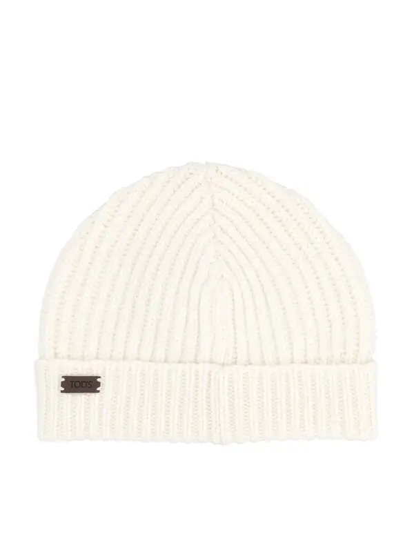 TOD'S Cashmere Beanie - White