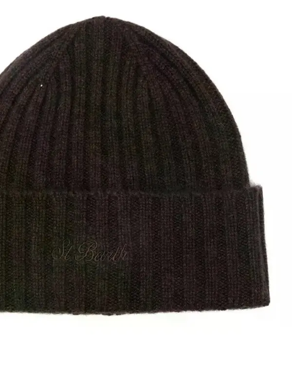 MC2 SAINT BARTH Embroidered Beanie - Brown