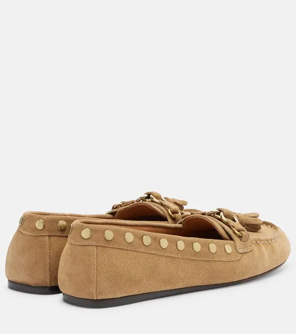 Isabel Marant Étoile Faxel Studded Suede Loafers