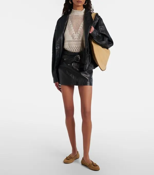 Isabel Marant Étoile Faxel Studded Suede Loafers