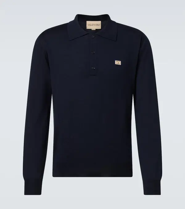 Valentino Garavani Vlogo Virgin Wool Polo Sweater