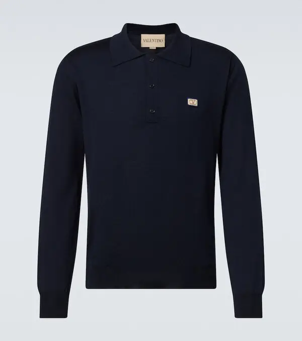 Valentino Garavani Vlogo Virgin Wool Polo Sweater
