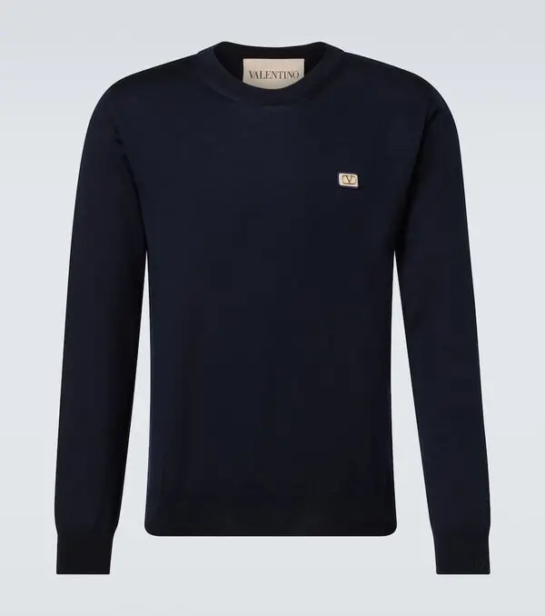 Valentino Garavani Vlogo Virgin Wool Sweater - Blue