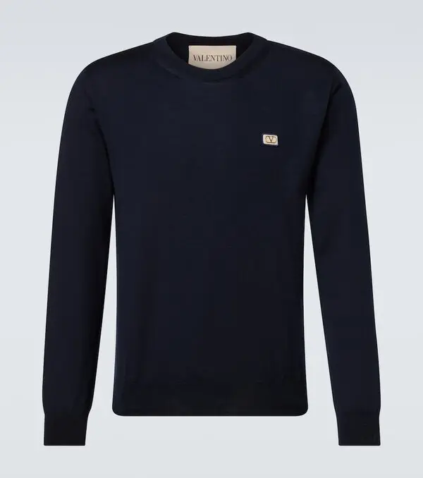Valentino Garavani Vlogo Virgin Wool Sweater - Blue