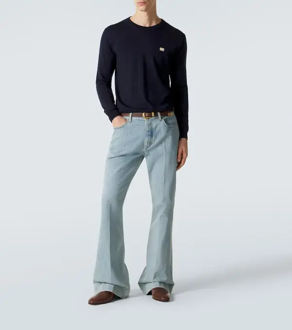 Valentino Garavani Vlogo Virgin Wool Sweater - Blue