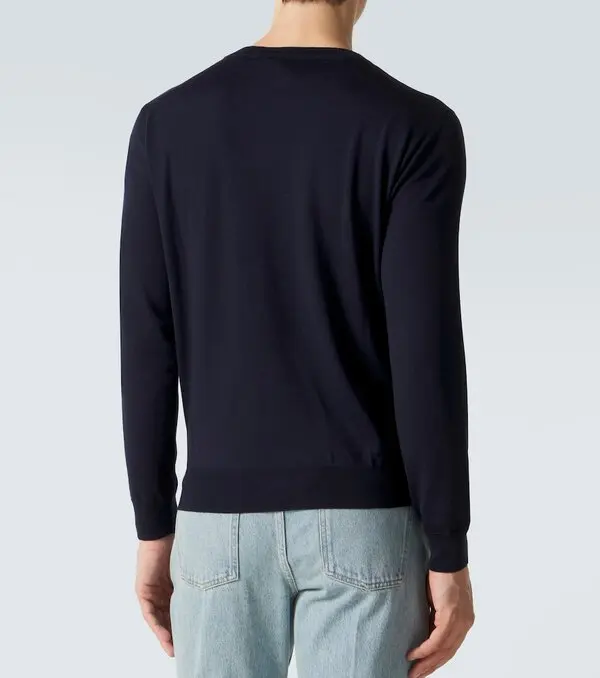 Valentino Garavani Vlogo Virgin Wool Sweater - Blue