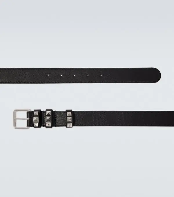 Valentino Garavani Rockstud Leather Belt - Black