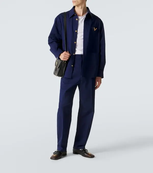 Valentino Garavani Vgold Cotton Gabardine Overshirt