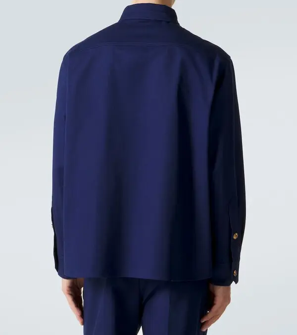Valentino Garavani Vgold Cotton Gabardine Overshirt