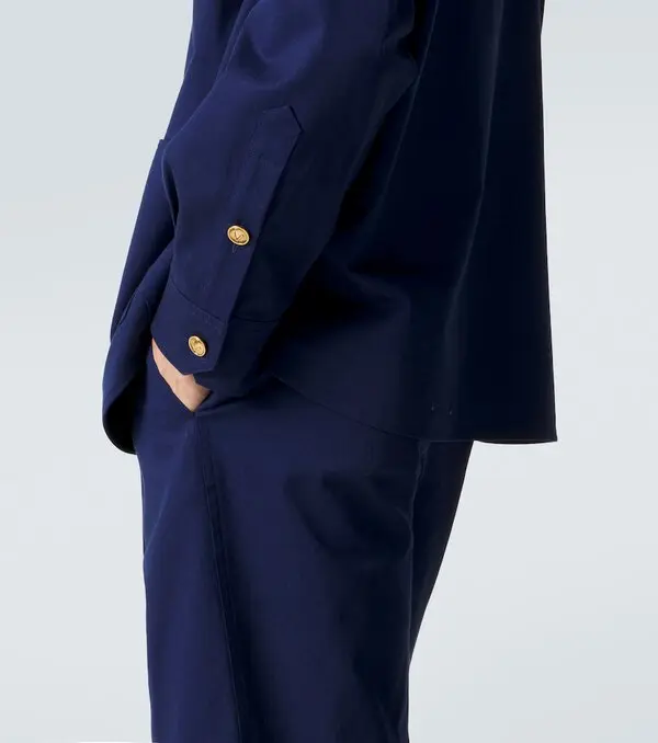 Valentino Garavani Vgold Cotton Gabardine Overshirt