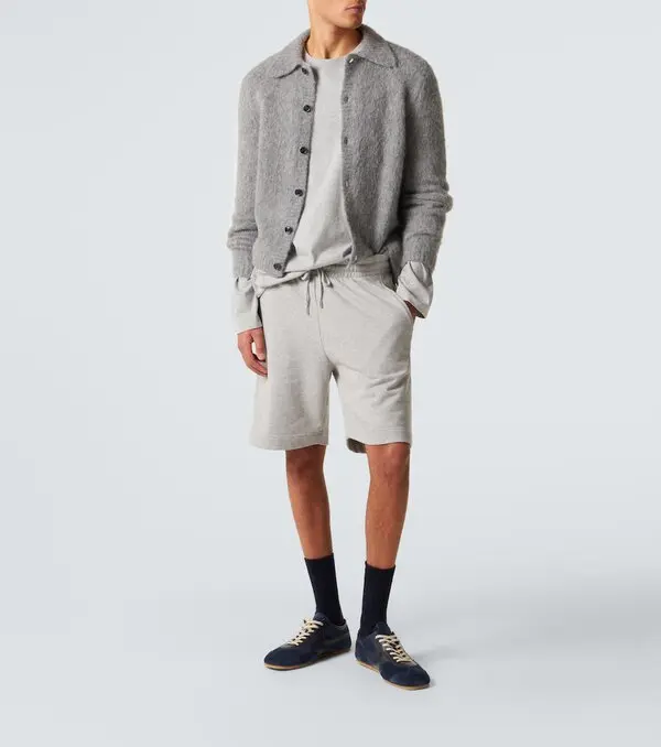 Dries Van Noten Cotton Jersey Shorts - Grey