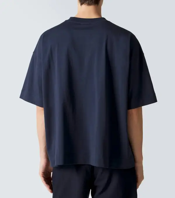Dries Van Noten Oversized Cotton Jersey T-shirt - Blue