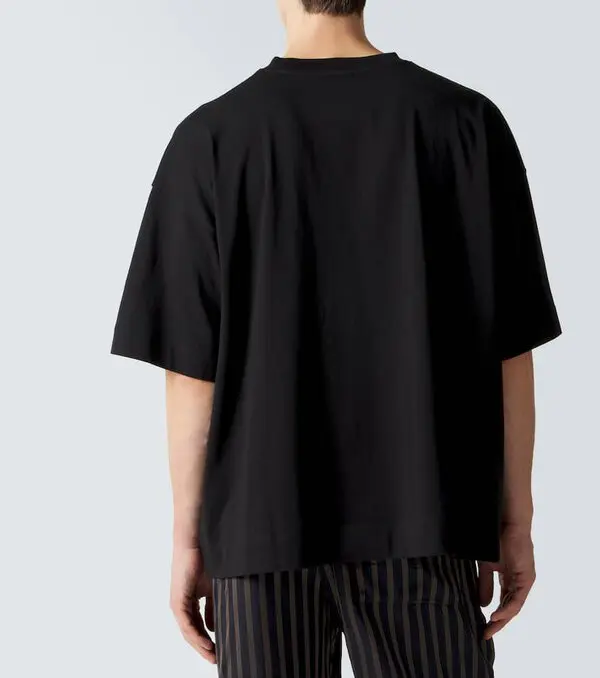 Dries Van Noten Oversized Cotton Jersey T-shirt - Black