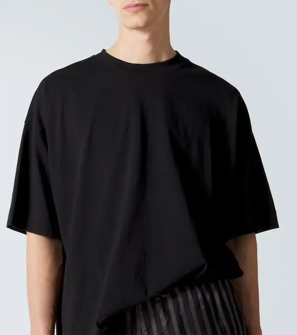 Dries Van Noten Oversized Cotton Jersey T-shirt - Black