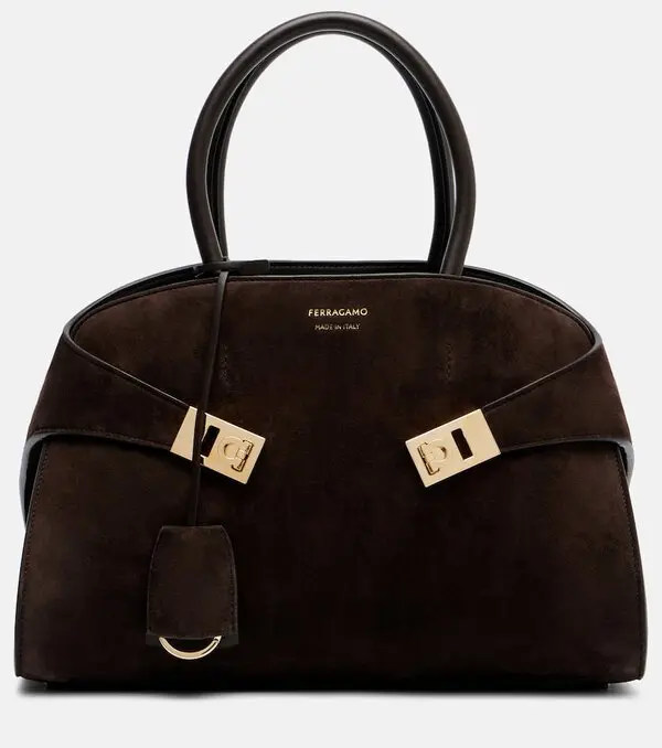 FERRAGAMO Hug Suede Tote