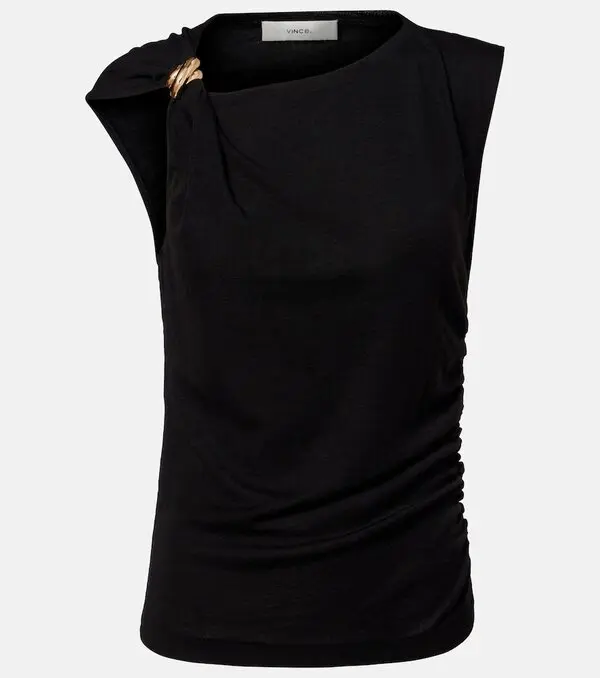 Vince Wool-blend Top - Black