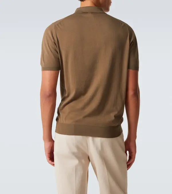 Kiton Cotton Half-zip Polo Shirt - Green