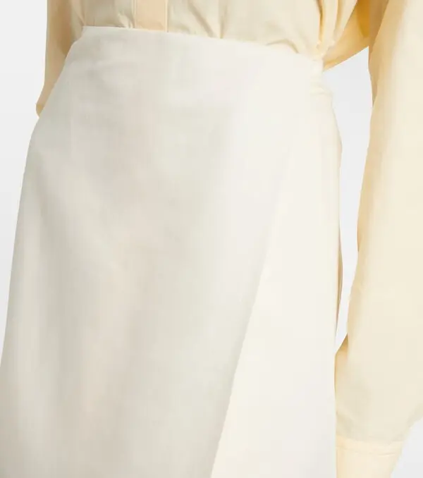Khaite Demi Floral Midi Skirt - White