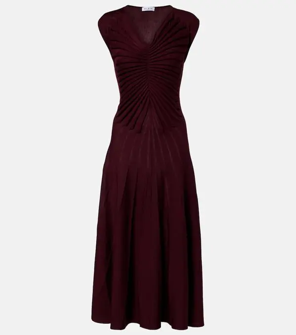 Alaïa Virgin Wool Midi Dress