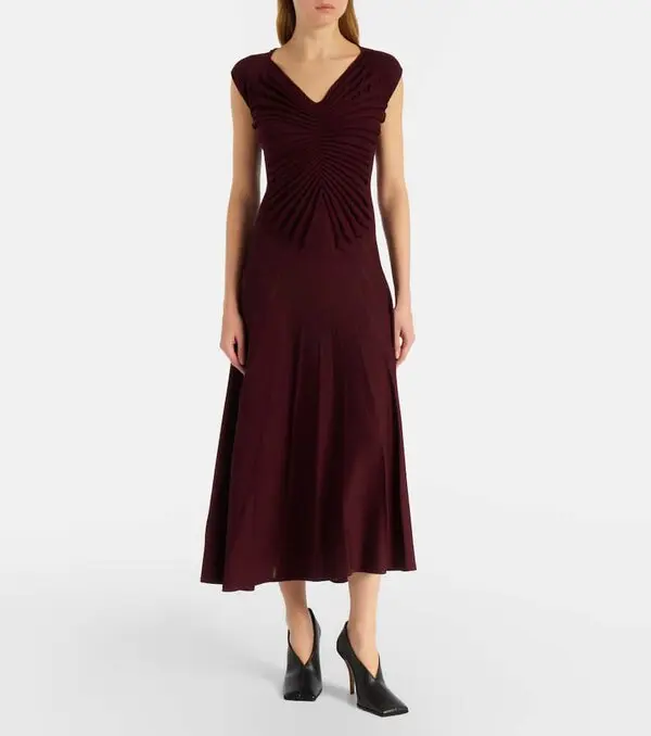 Alaïa Virgin Wool Midi Dress